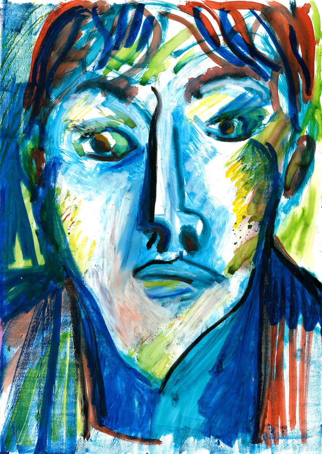 Blue Portrait – Kunst ab Hinterhof